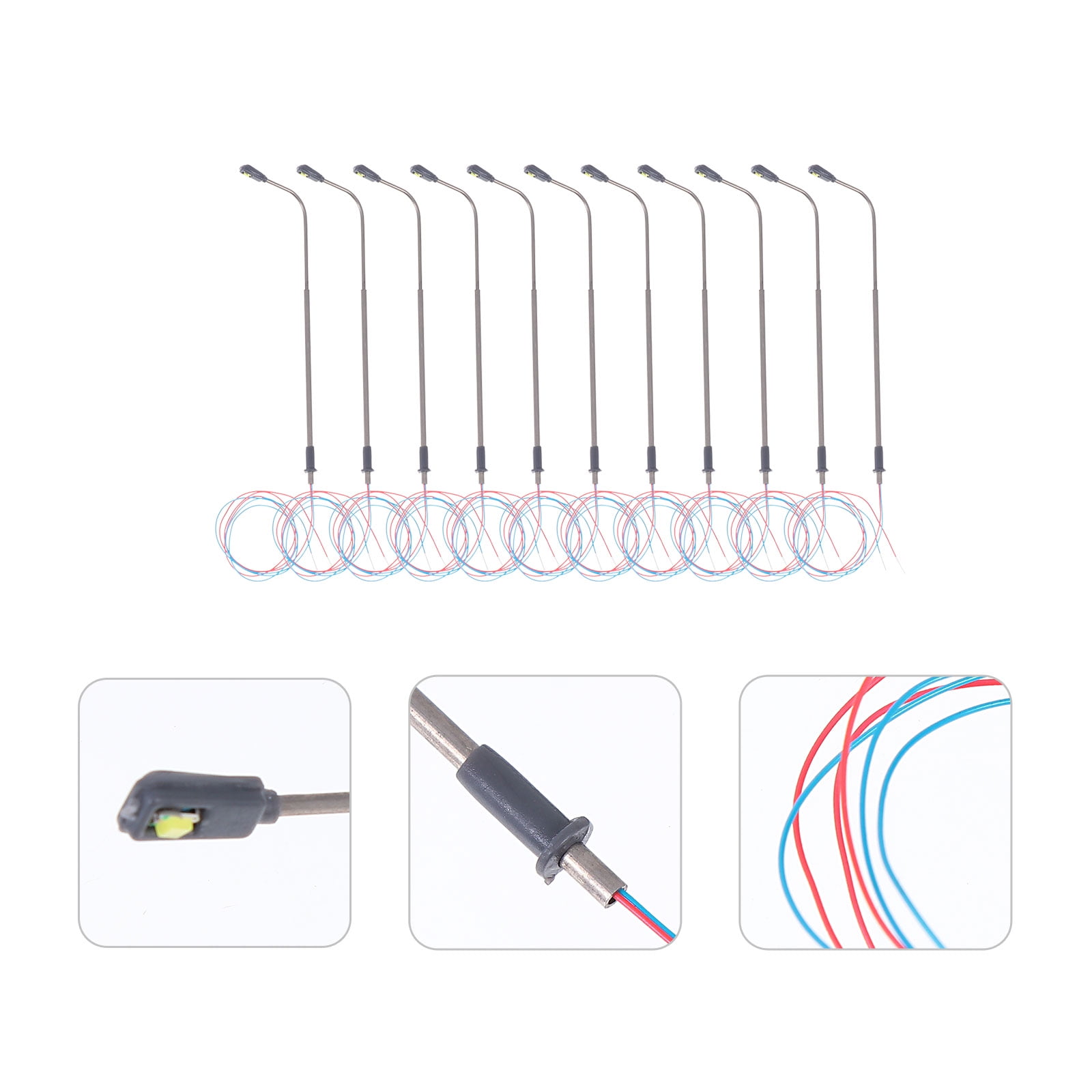 LOLIPPYY 10PCS Stainless Steel LED Model Railroad Street Lights for ...