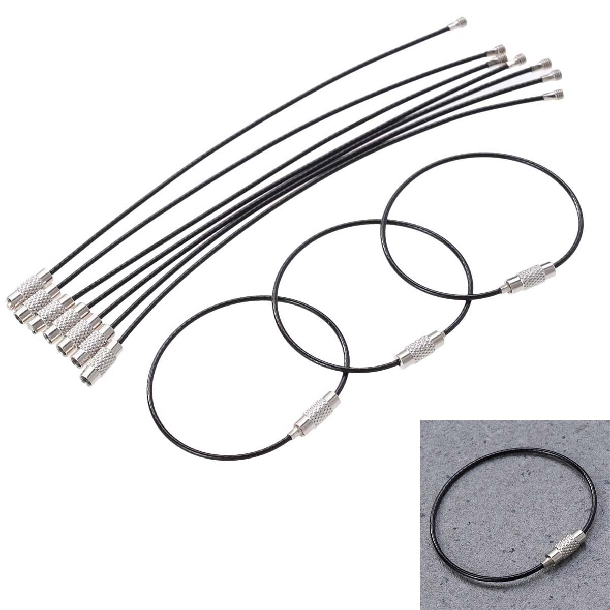 LOLIPPYY 10Pack Steel Wire Rings Hanging Loops for Stainless Steel ...