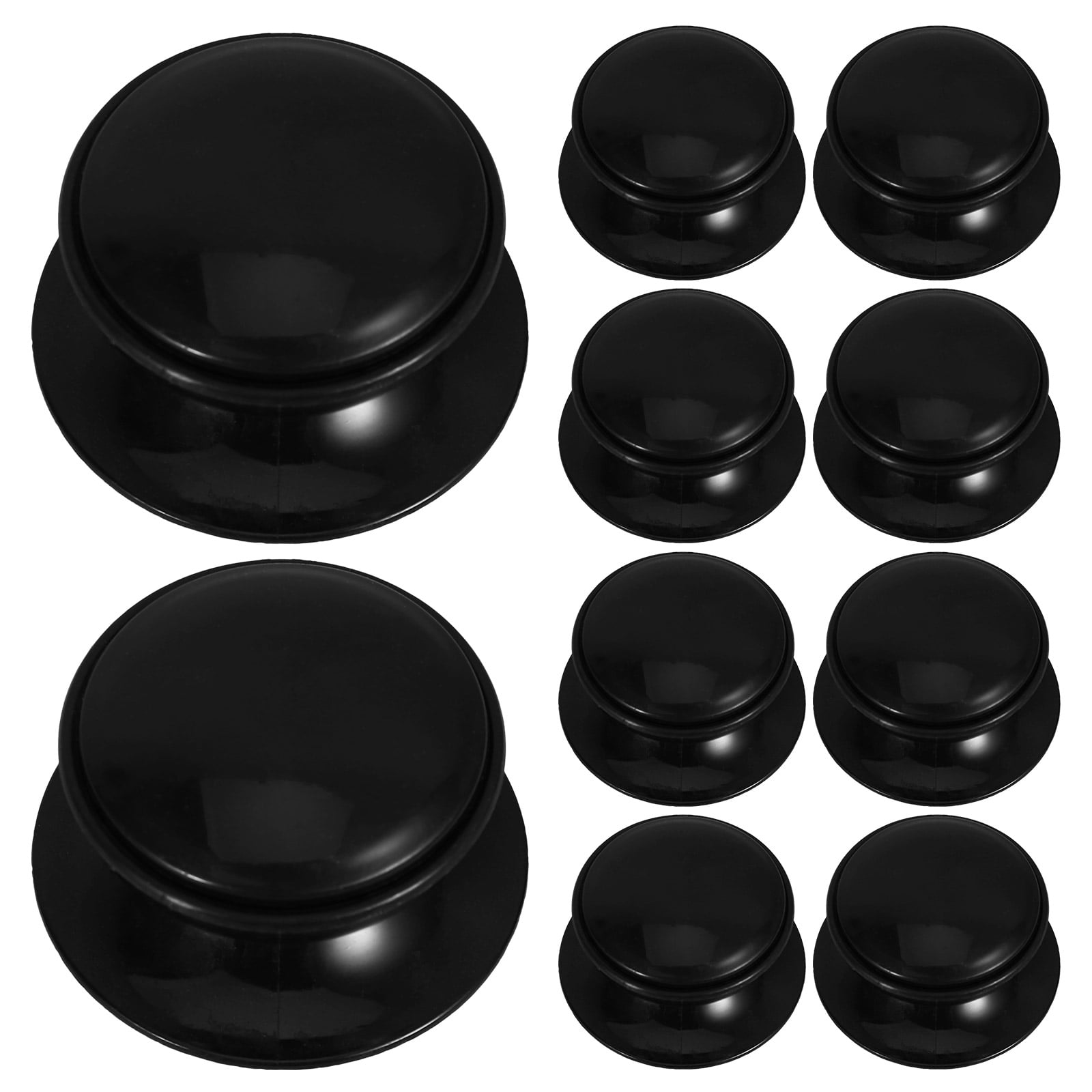 LOLIPPYY 10Pcs Black Cookware Lid Knobs Universal Replacement Handles ...