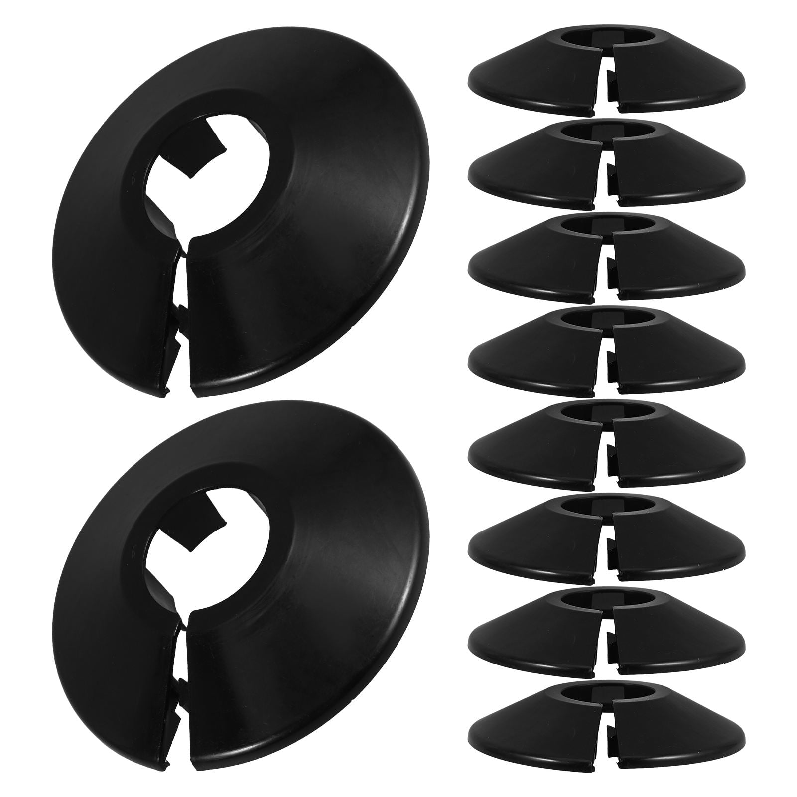 LOLIPPYY 10Pcs Black Pipe Covers Decorative Plastic Collar for Bathroom ...