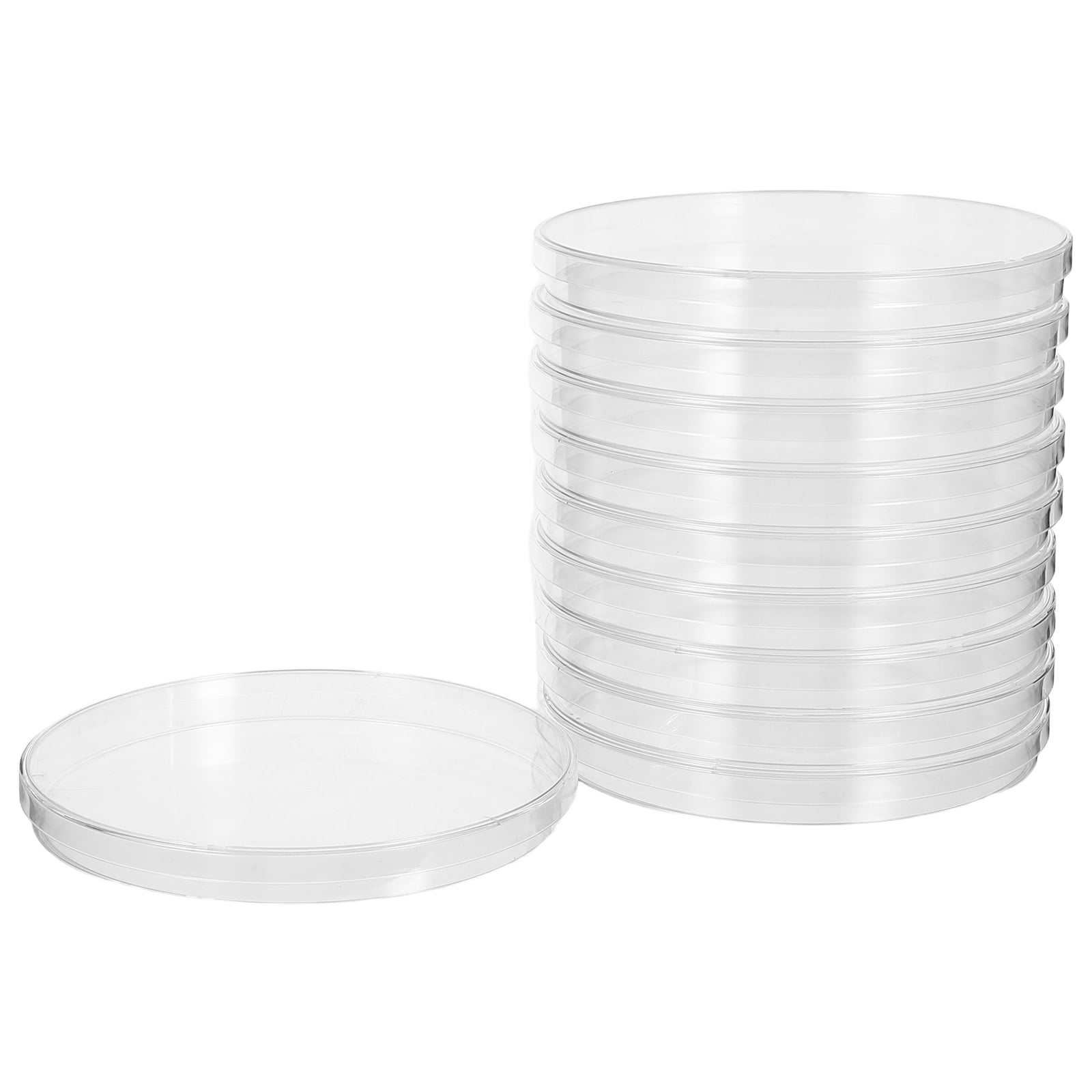 LOLIPPYY 10Pcs Clear Plastic Petri Dishes with Lids for Laboratory ...