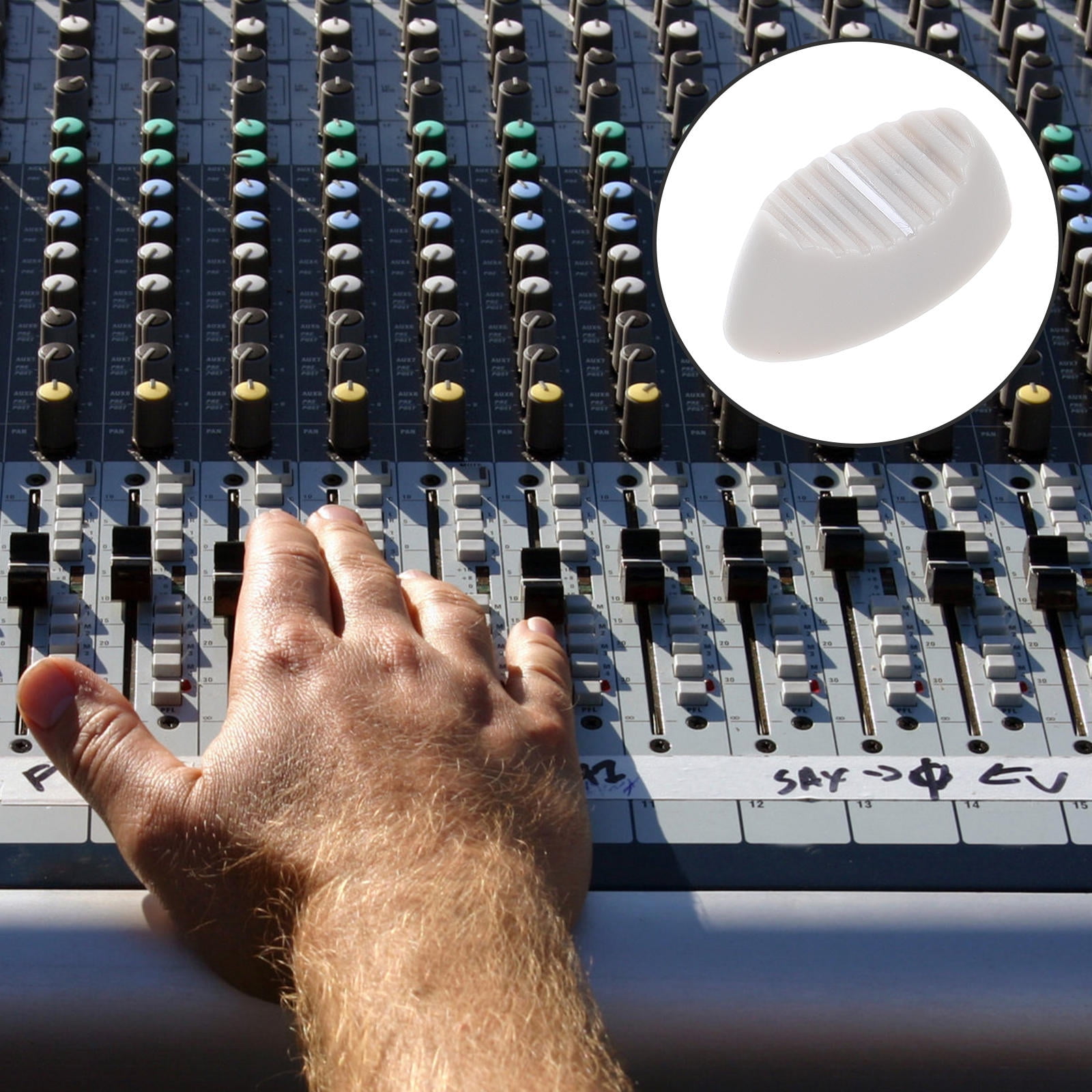 LOLIPPYY 10Pcs Console Mixer Slider Fader Knobs Light Grey Replacement ...