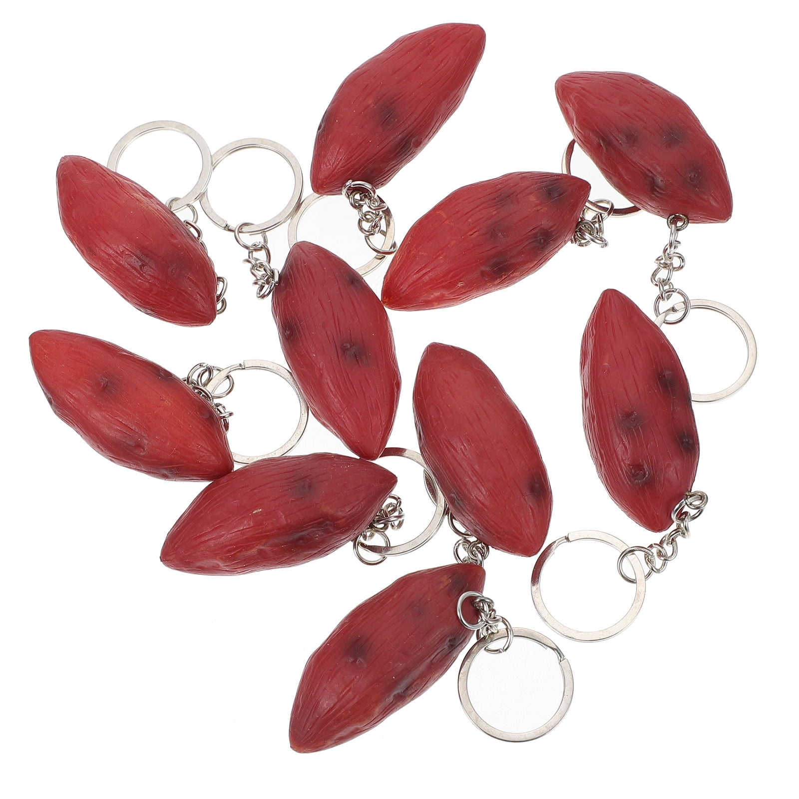 LOLIPPYY 10Pcs Decorative Sweet Potato Key Holder PVC and Alloy ...