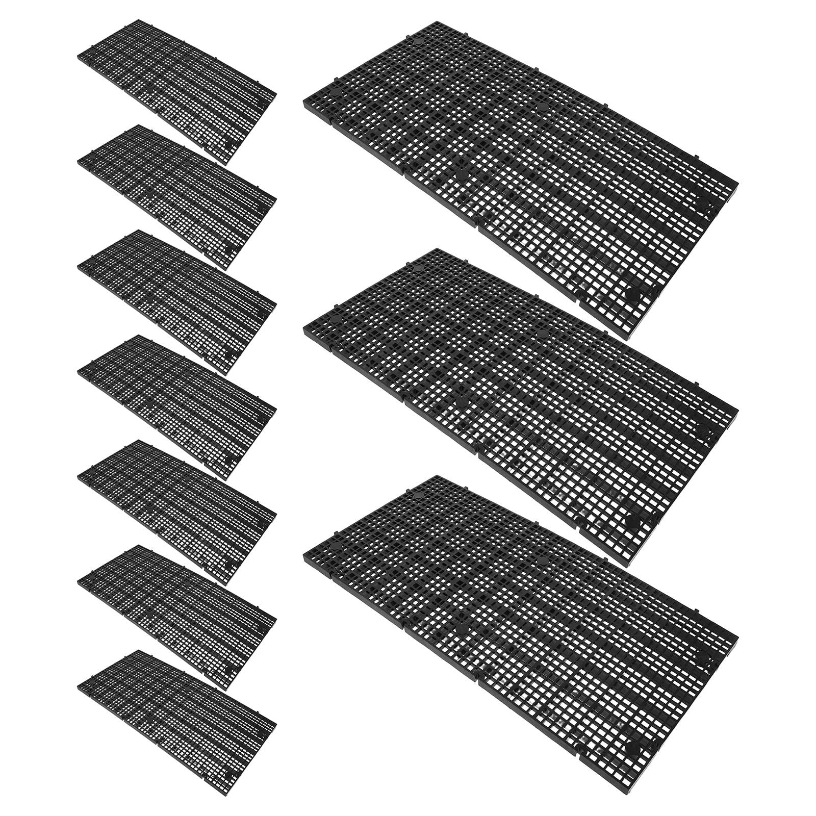 LOLIPPYY 10Pcs Fish Tank Partition Board Black Plastic Grid Panel with ...