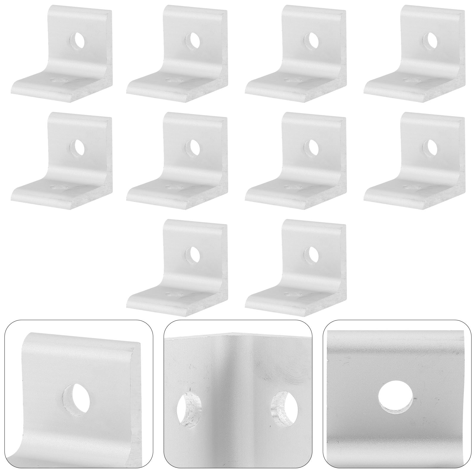 LOLIPPYY 10Pcs Fixing Silver Corner Connectors for Machine Guards Universal Corner Connector ...