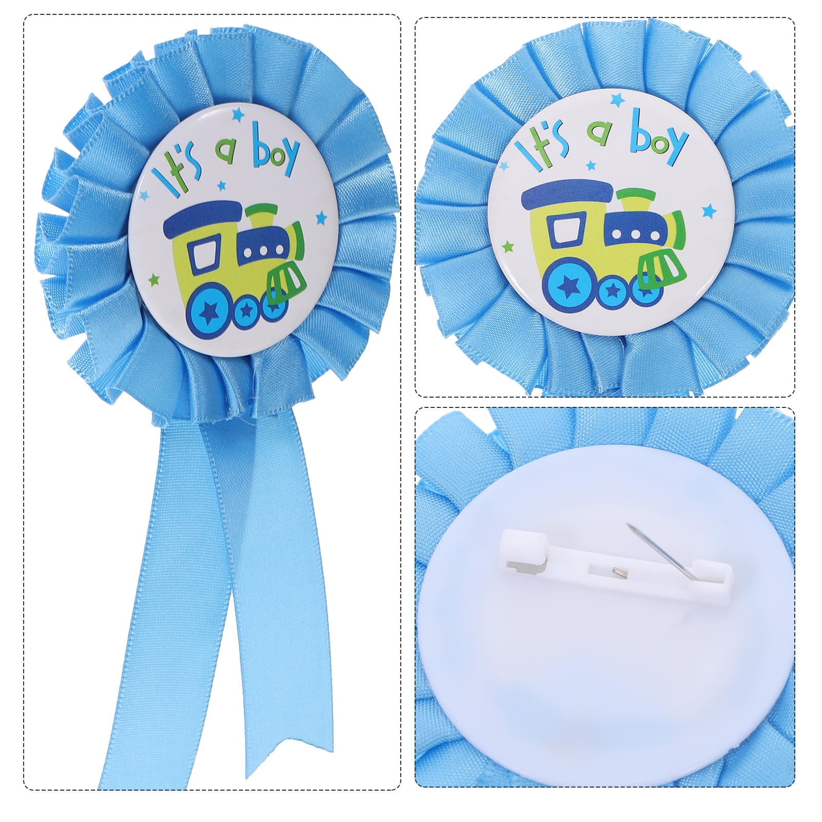 LOLIPPYY 10Pcs Gender Reveal Badges Tinplate with Stainless Steel Pin ...