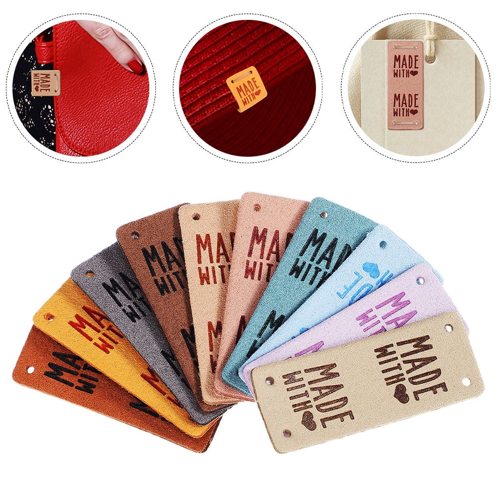 LOLIPPYY 10Pcs Handmade Items Sewing Labels Assorted Color Labels for ...