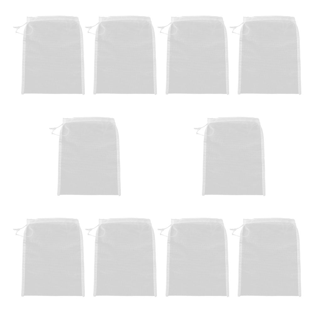 LOLIPPYY 10Pcs Multipurpose White Nylon Mesh Sieve Bags for Pool Wet ...