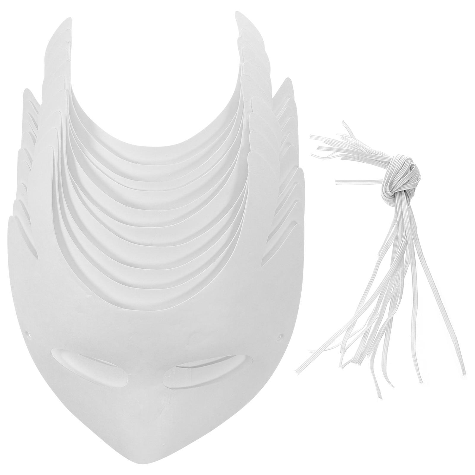 LOLIPPYY 10-Pack Blank Oval Horned Masks for Hand-Painted Birthday ...