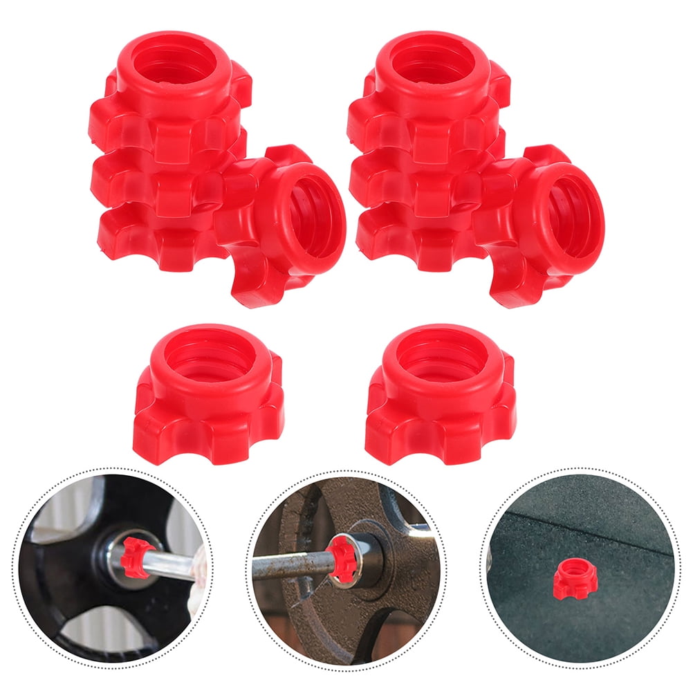 LOLIPPYY 10Pcs Red Dumbbell Barbell Collar Clamps with Nonslip Texture ...