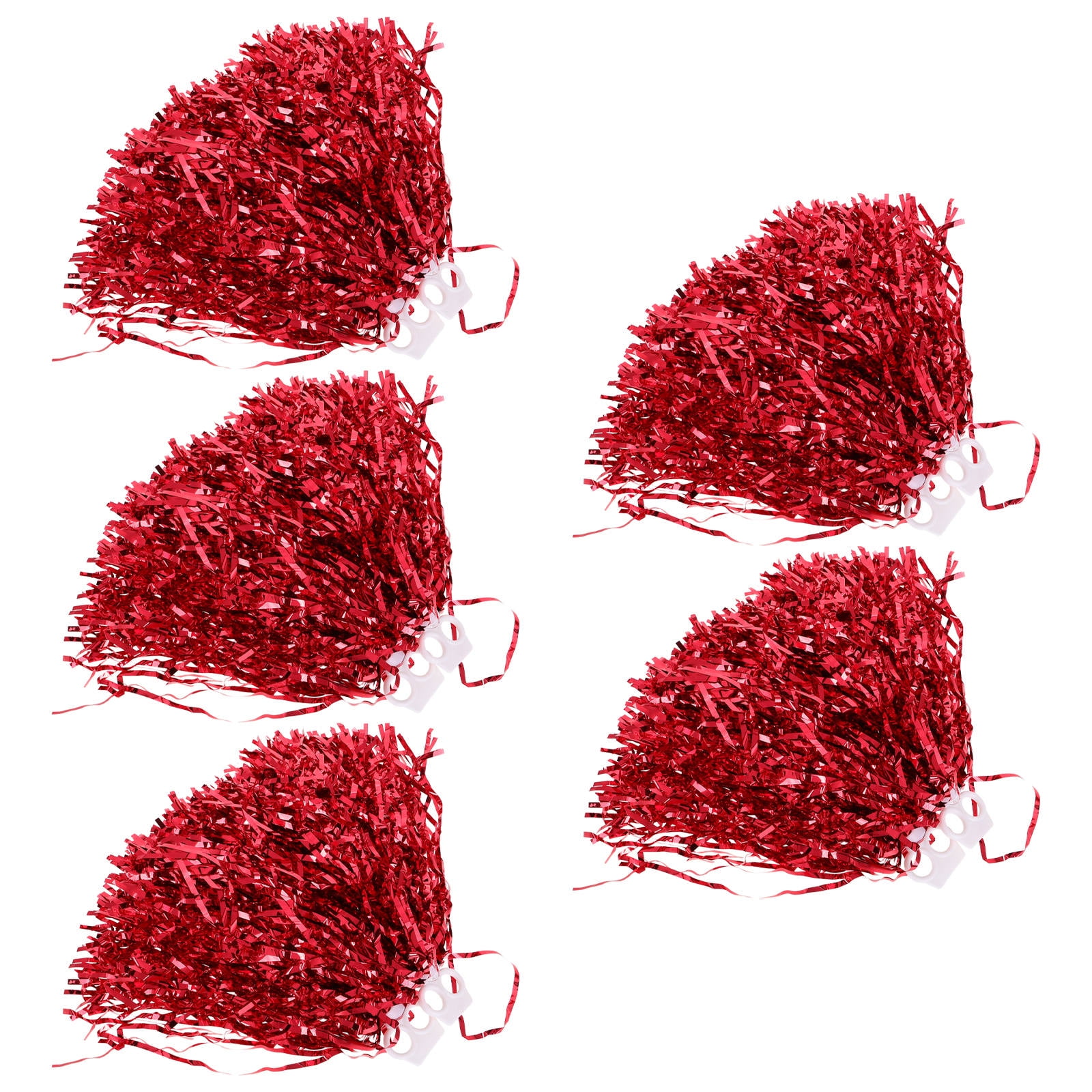 LOLIPPYY 10Pcs Red Reusable Cheerleading Pom Poms with Comfortable Grip ...