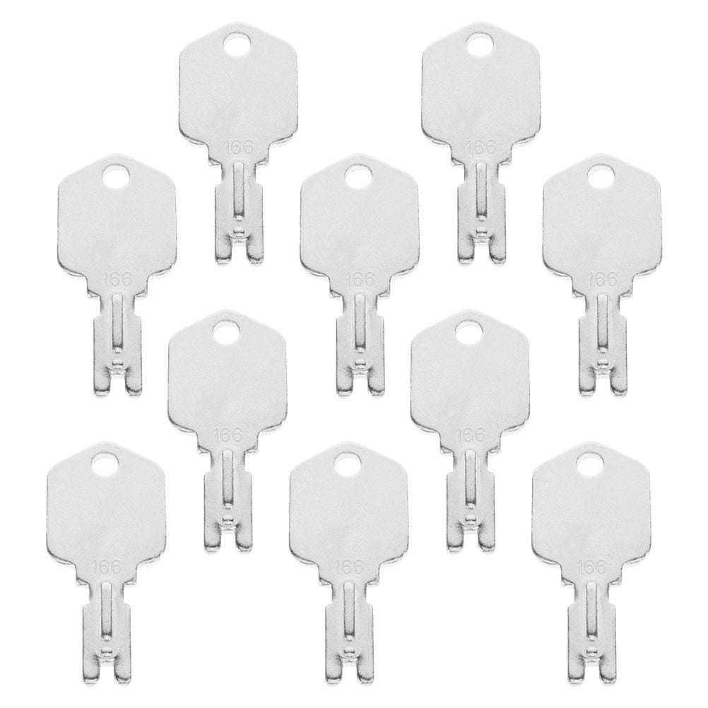 LOLIPPYY 10Pcs Silver Iron Forklift Keys for Construction Equipment 5 ...
