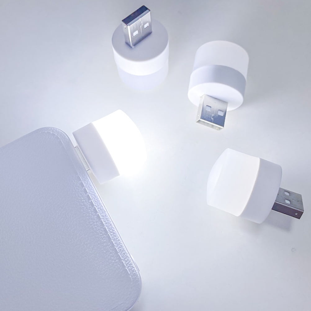 LOLIPPYY 10Pcs Small Usb Led Night Light White Pvc Vehicle Light Supply ...