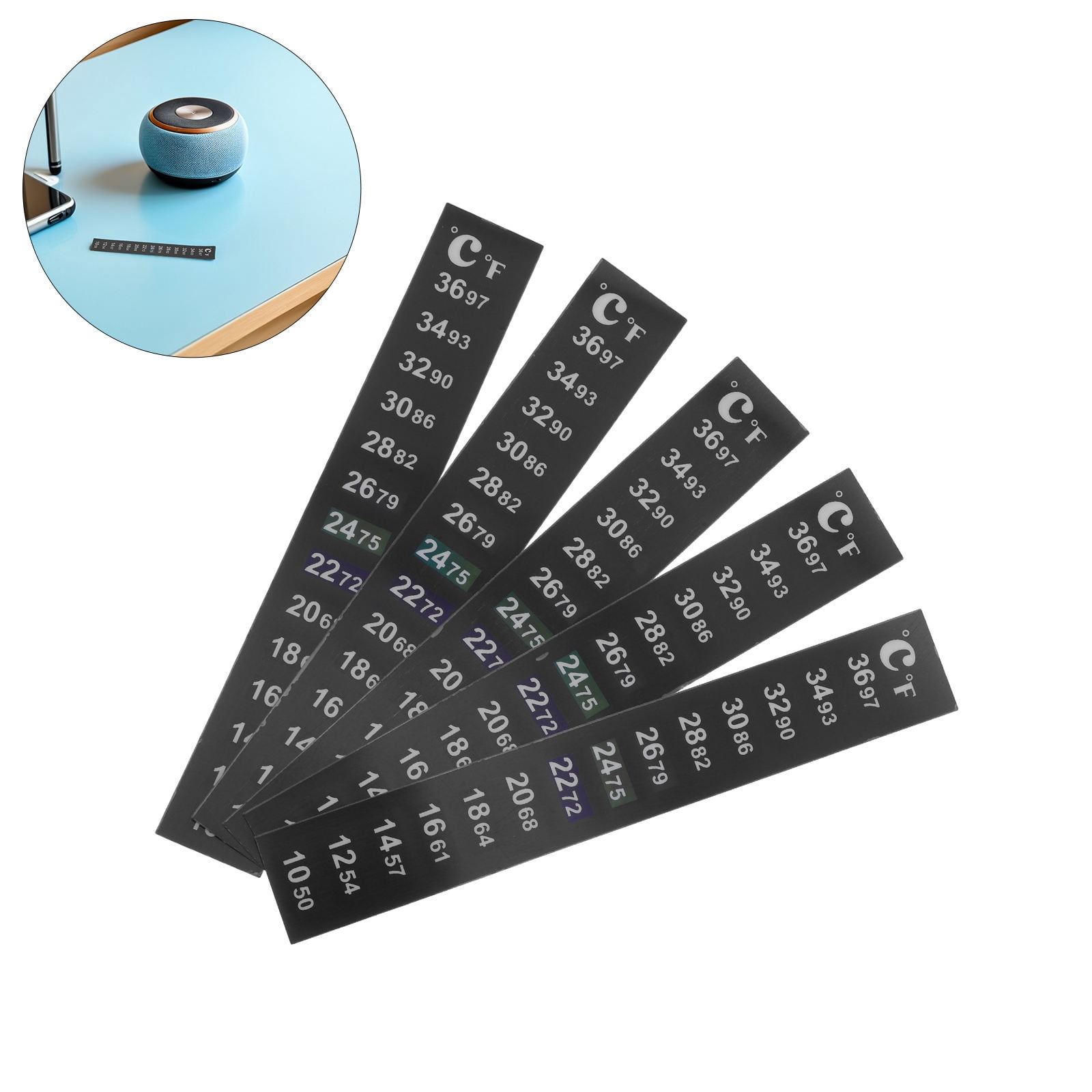 LOLIPPYY 10Pcs Thermosensitive Aquarium Temperature Indicator Strips ...