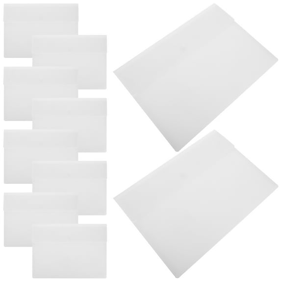 LOLIPPYY 10Pcs Transparent Plastic Envelopes for Documents with Snap ...