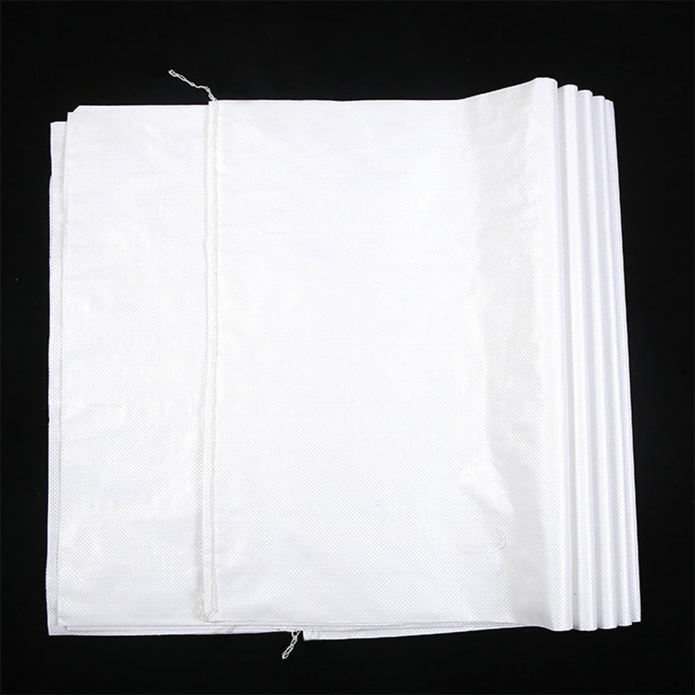LOLIPPYY 10Pcs White Plastic Woven Sack for Packaging Durable Double ...