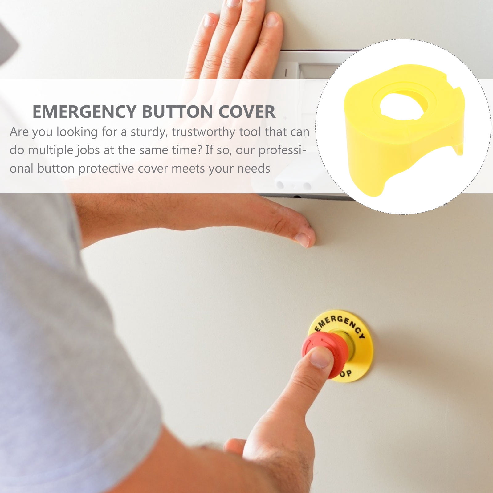 LOLIPPYY 10Pcs Yellow Emergency Stop Button Protector Easy to Install ...