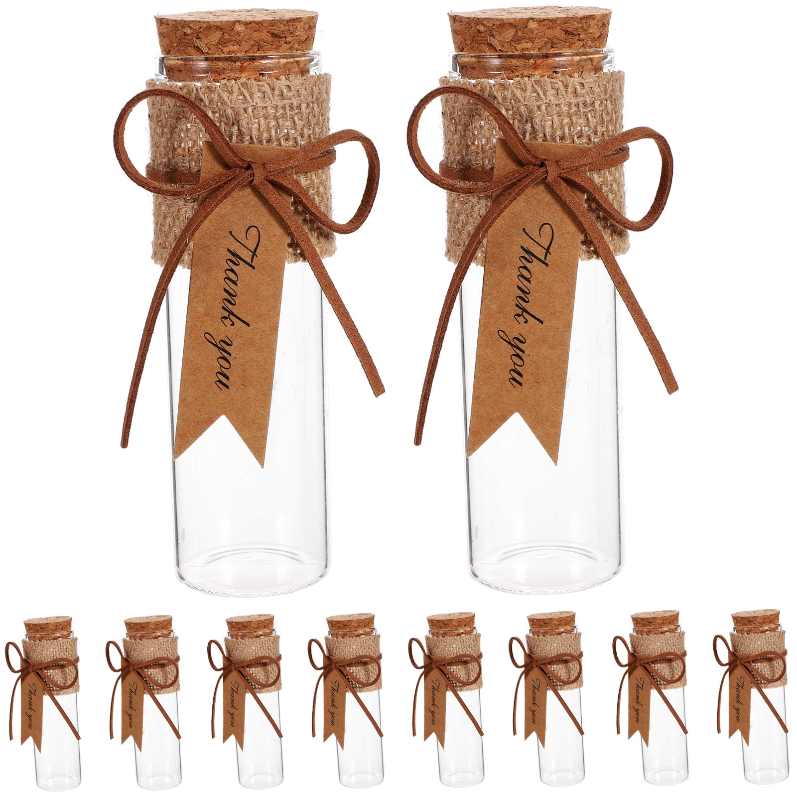LOLIPPYY Set of 10 Mini Glass Vials with Cork Stoppers for Crafts ...