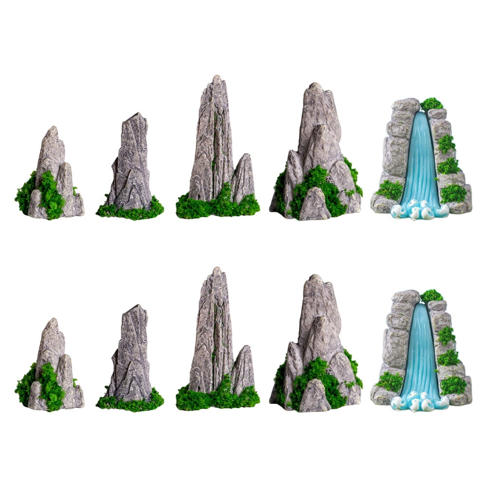 LOLIPPYY 10pcs Miniature Rockery Decorations Set - Zen Garden ...