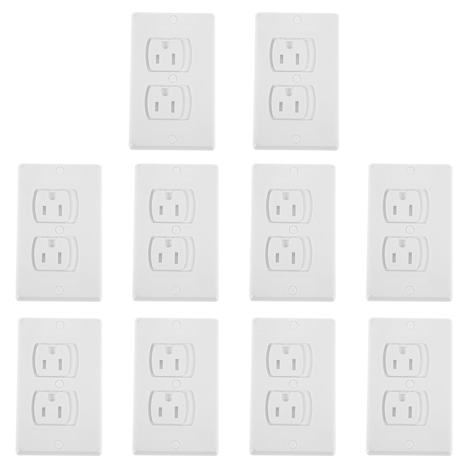 LOLIPPYY Socket Covers White ABS 10Pcs Easy Install Self-Closing Safety ...