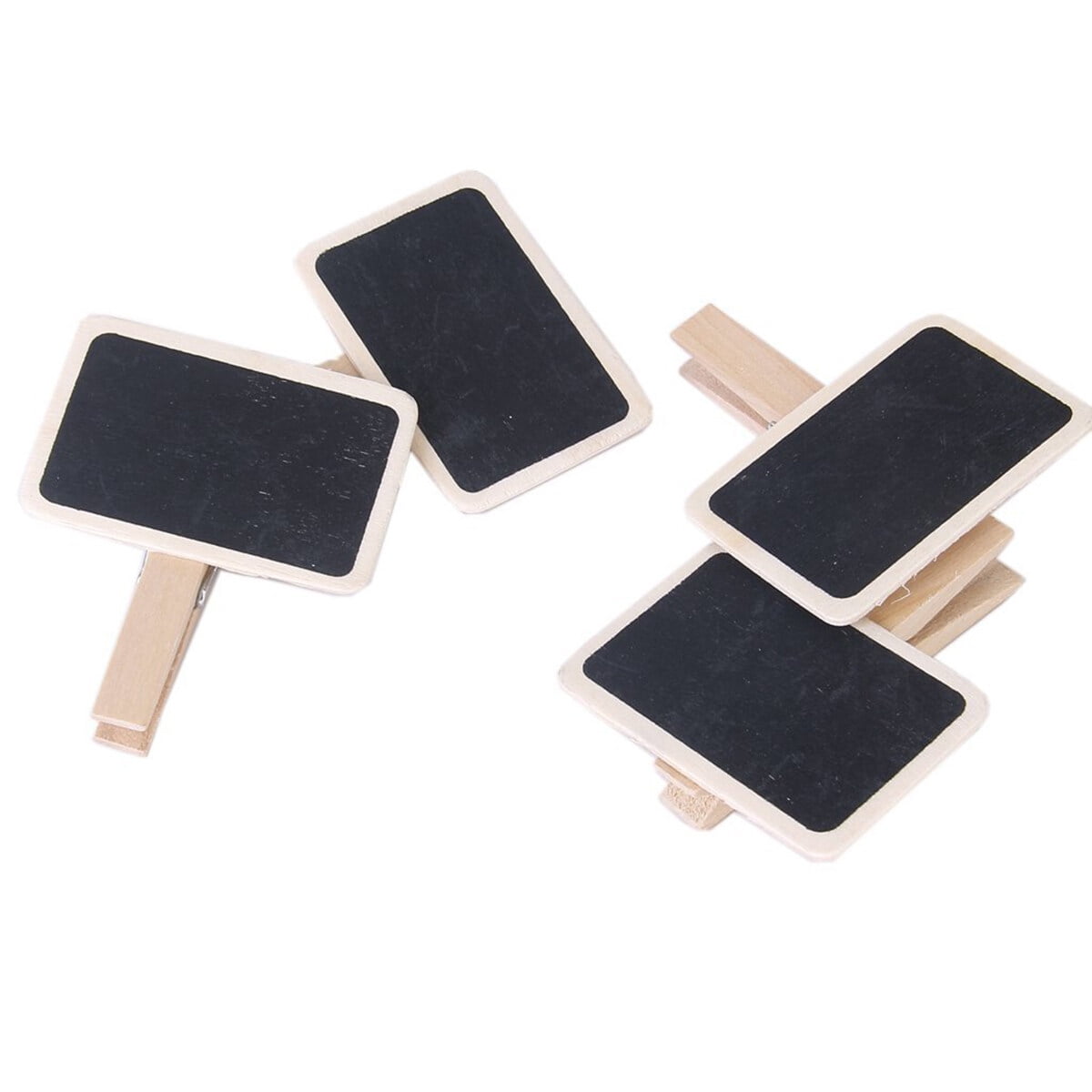 LOLIPPYY 10pcs Small Chalkboard Sign Wooden Rectangular Message Board ...