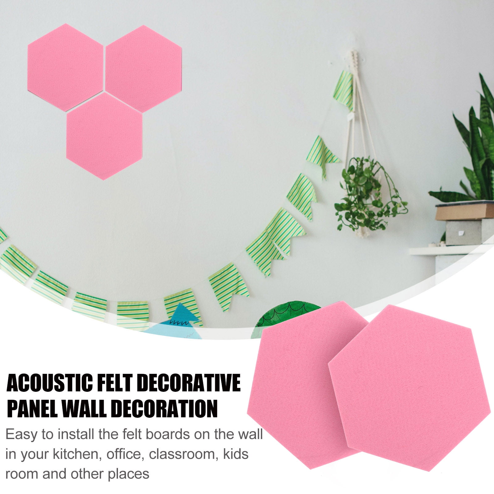 LOLIPPYY 12-Piece Hexagon Message Board Set for Home Decor and Memo ...