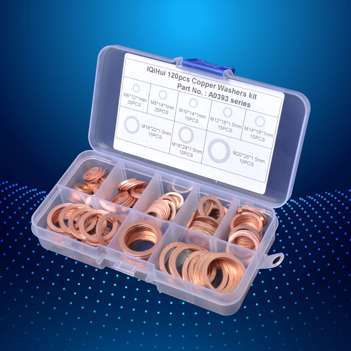 LOLIPPYY 120Pcs Copper Metric Washers Combination Set Assorted Color ...