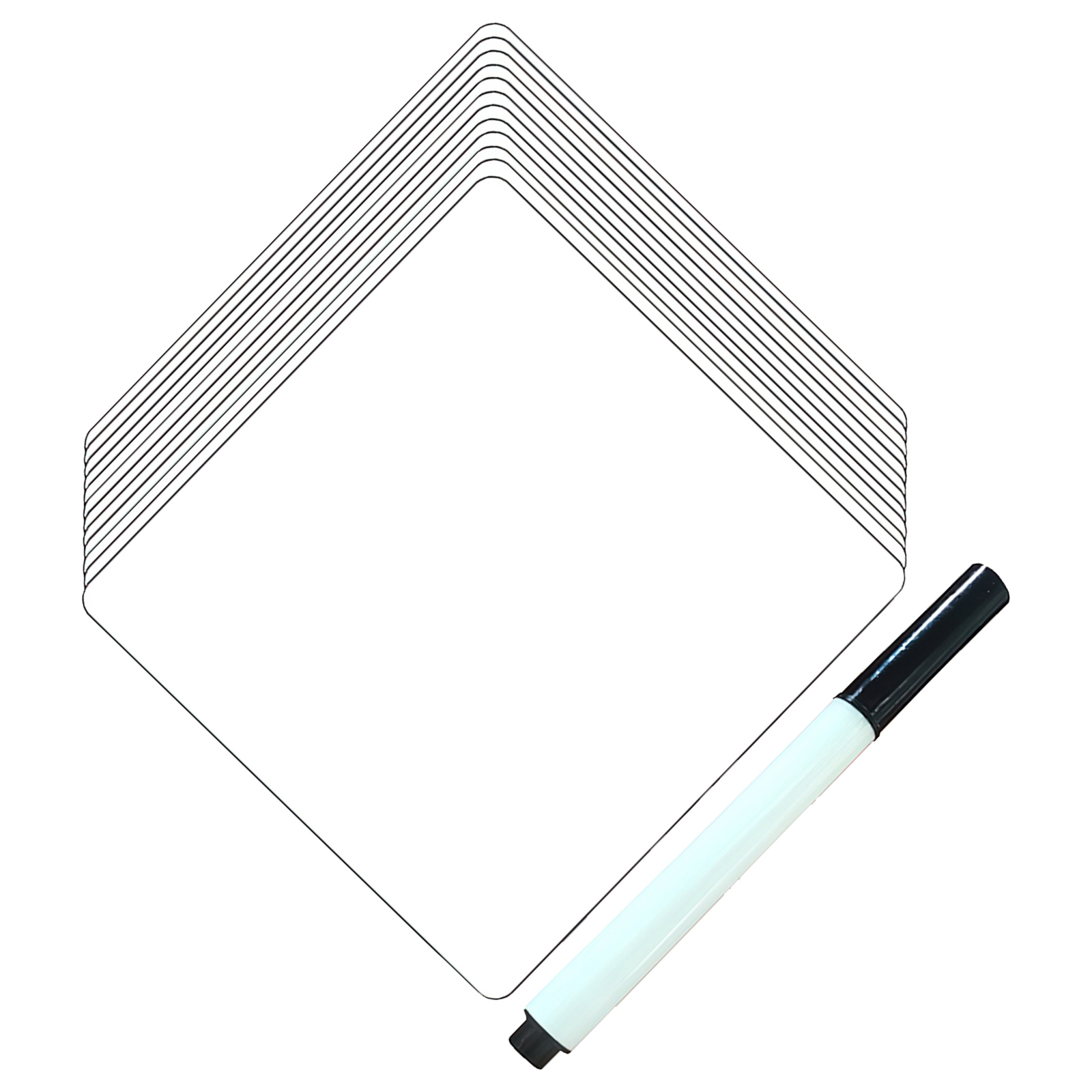 LOLIPPYY 12Pcs Peel and Stick Whiteboard Removable Labels for Students ...