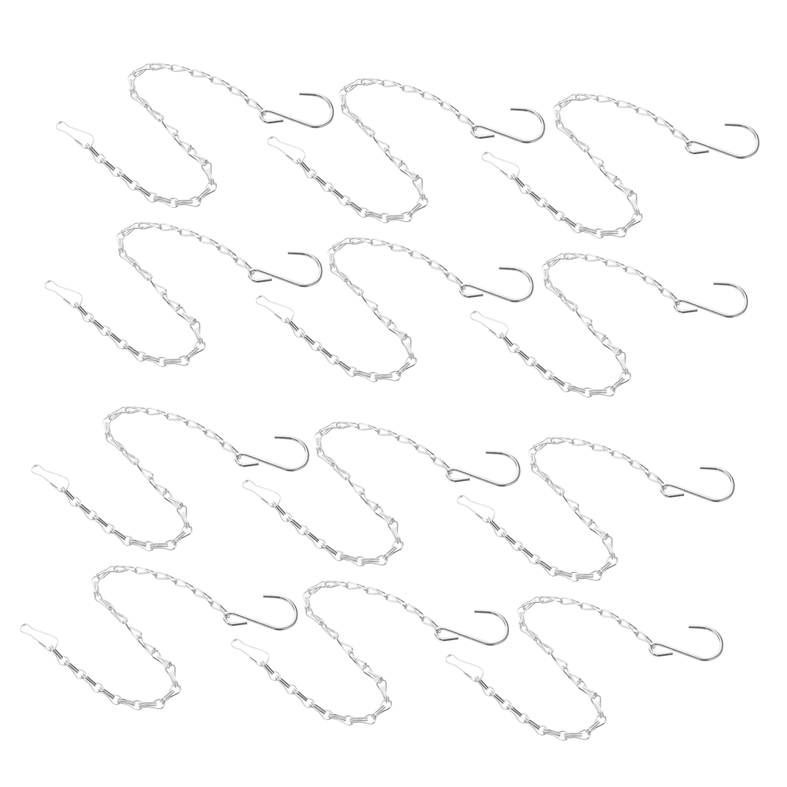 LOLIPPYY 12Pcs Silver Plant Hanging Chains for Ceiling Basket Hangers ...