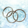 LOLIPPYY 12Pcs Stainless Steel Keychain Rings Plated Silver Round Split ...