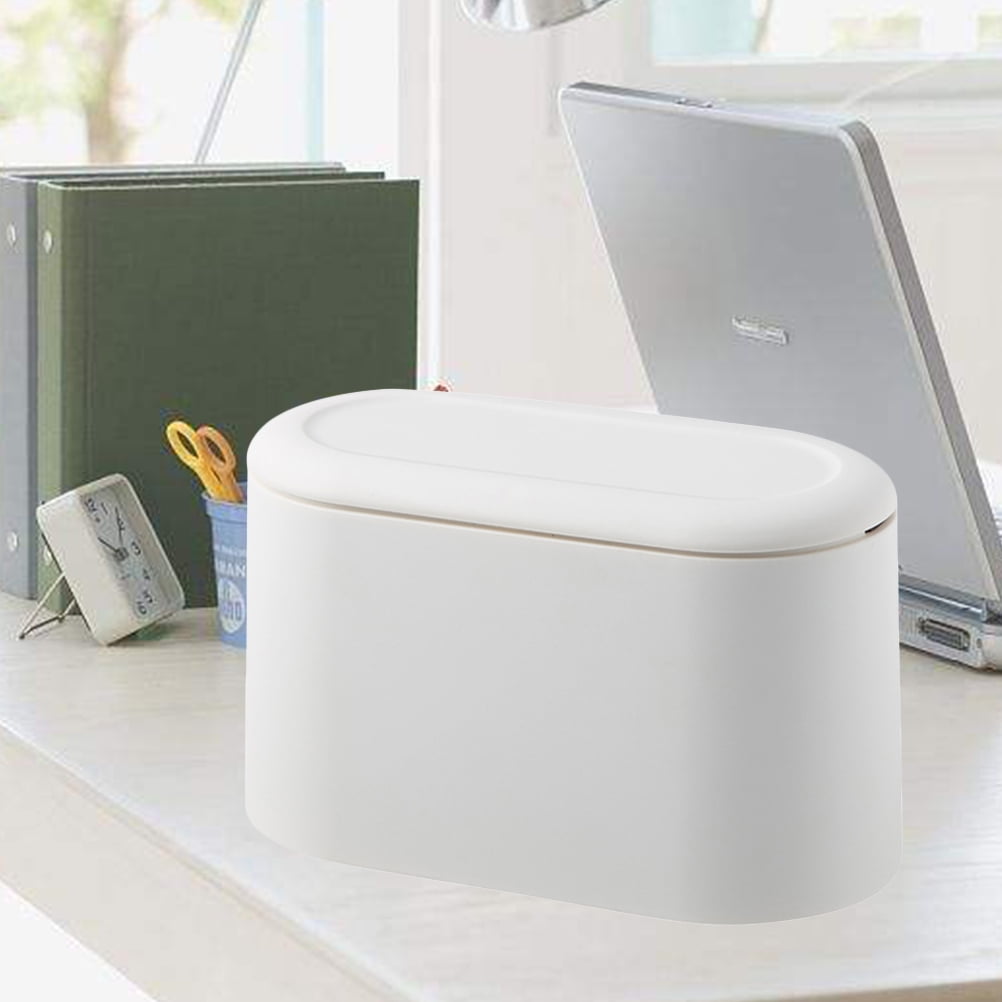 LOLIPPYY 12Pcs Table Garbage Can White PP Material Countertop ...