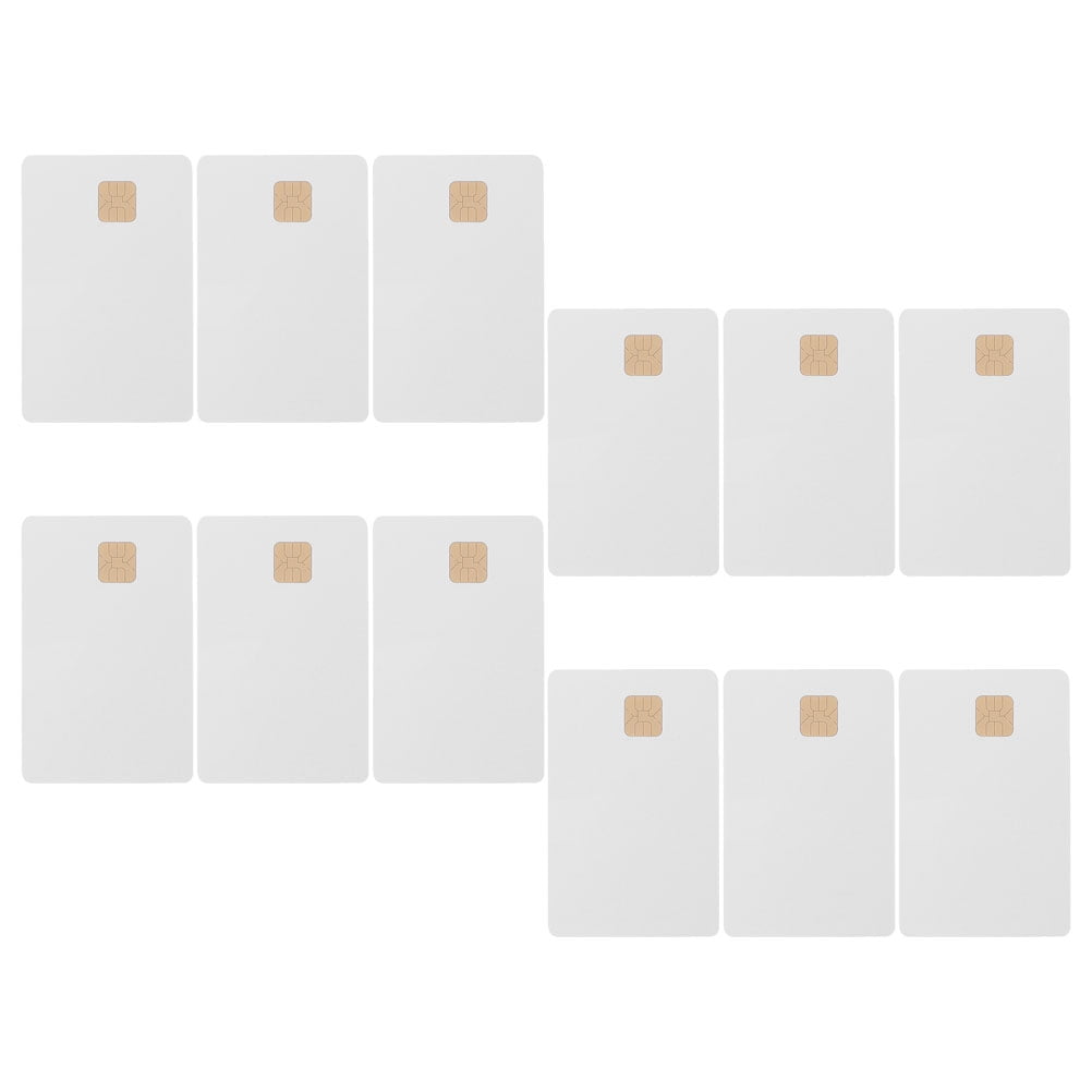 LOLIPPYY 12Pcs White PVC Ic Cards with Chip High Storage for Hotel Door ...