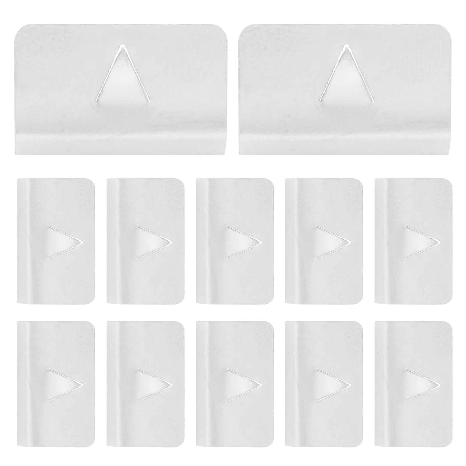 LOLIPPYY 12Pcs Wind Deflector Fixing Clips Silver Metal Rain Channel ...