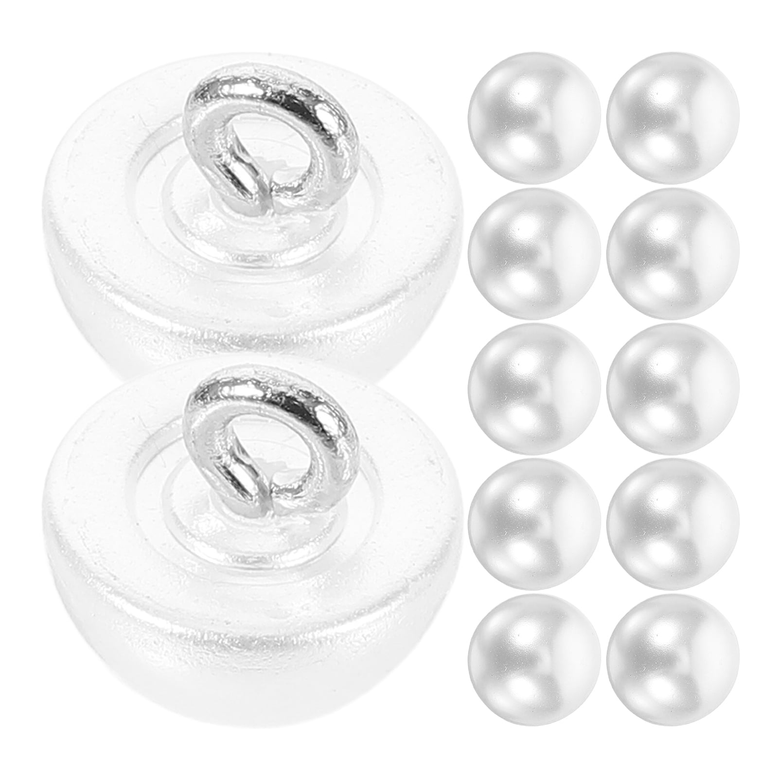 LOLIPPYY 12pcs Half Round Sewing Buttons in White for Decorative ...