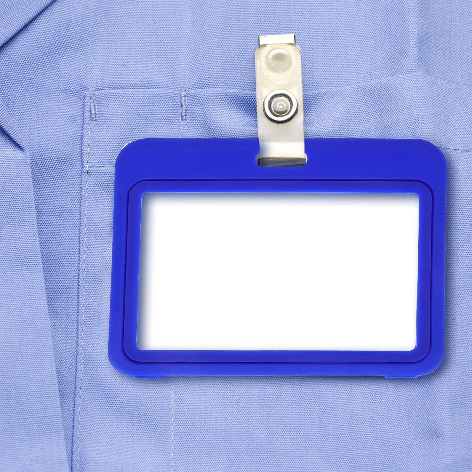 LOLIPPYY 12pcs Work Cards Cover ID Card Holder Plastic Blue With ...