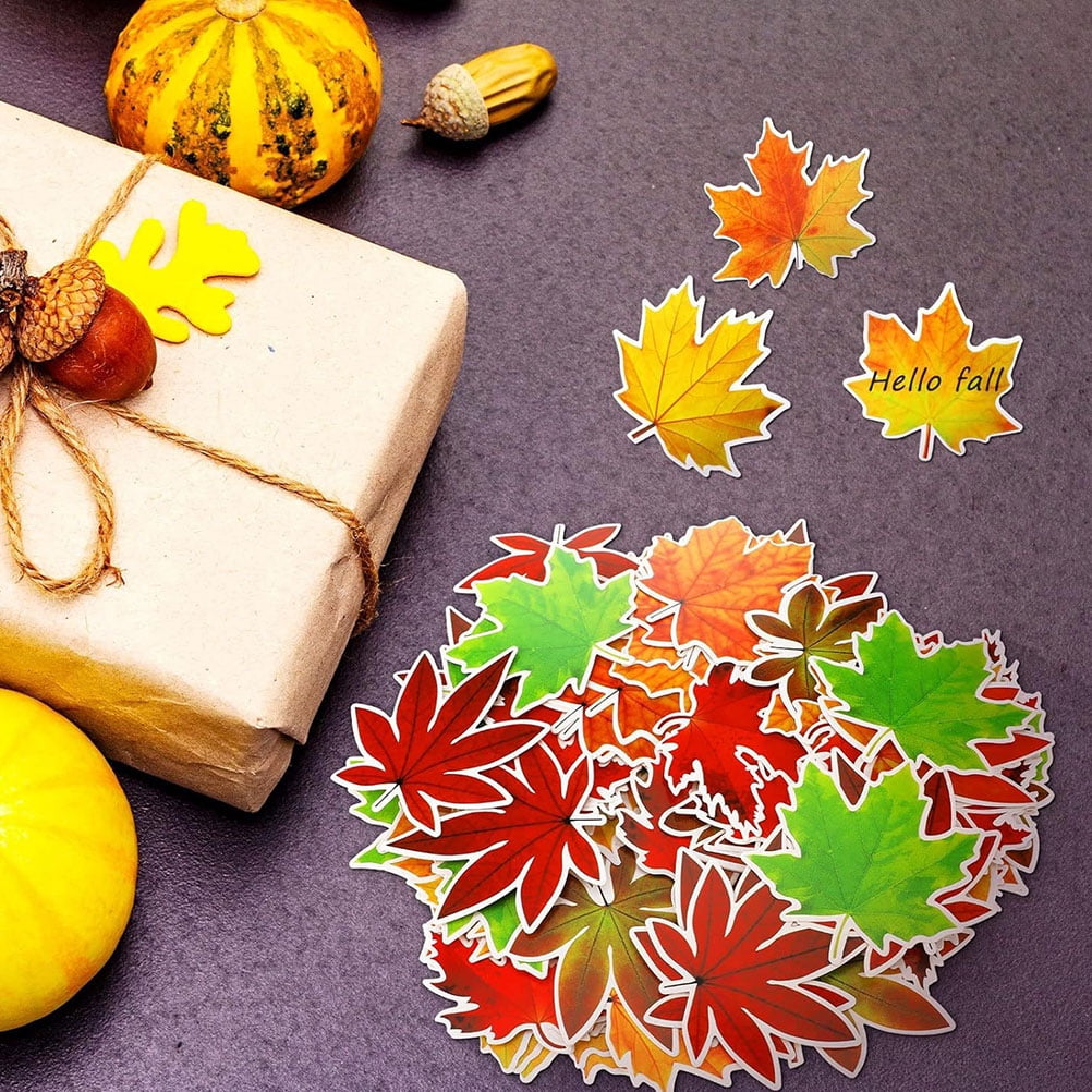 LOLIPPYY 135Pcs Unique Design Paper Leaf Cutouts for Thanksgiving Wall ...