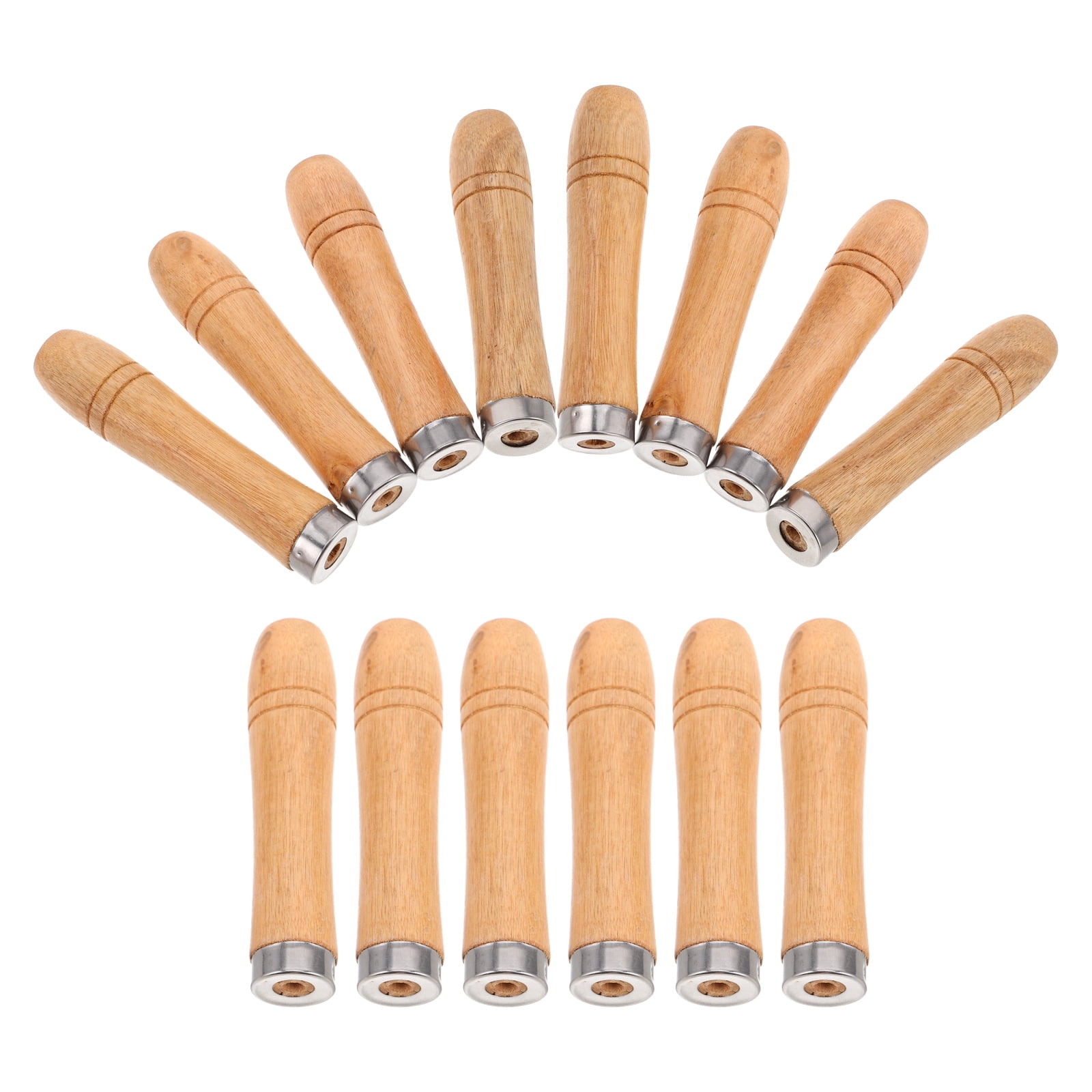 LOLIPPYY 14pcs Heat-resistant BBQ Fork Handles Wood Beige for Outdoor ...