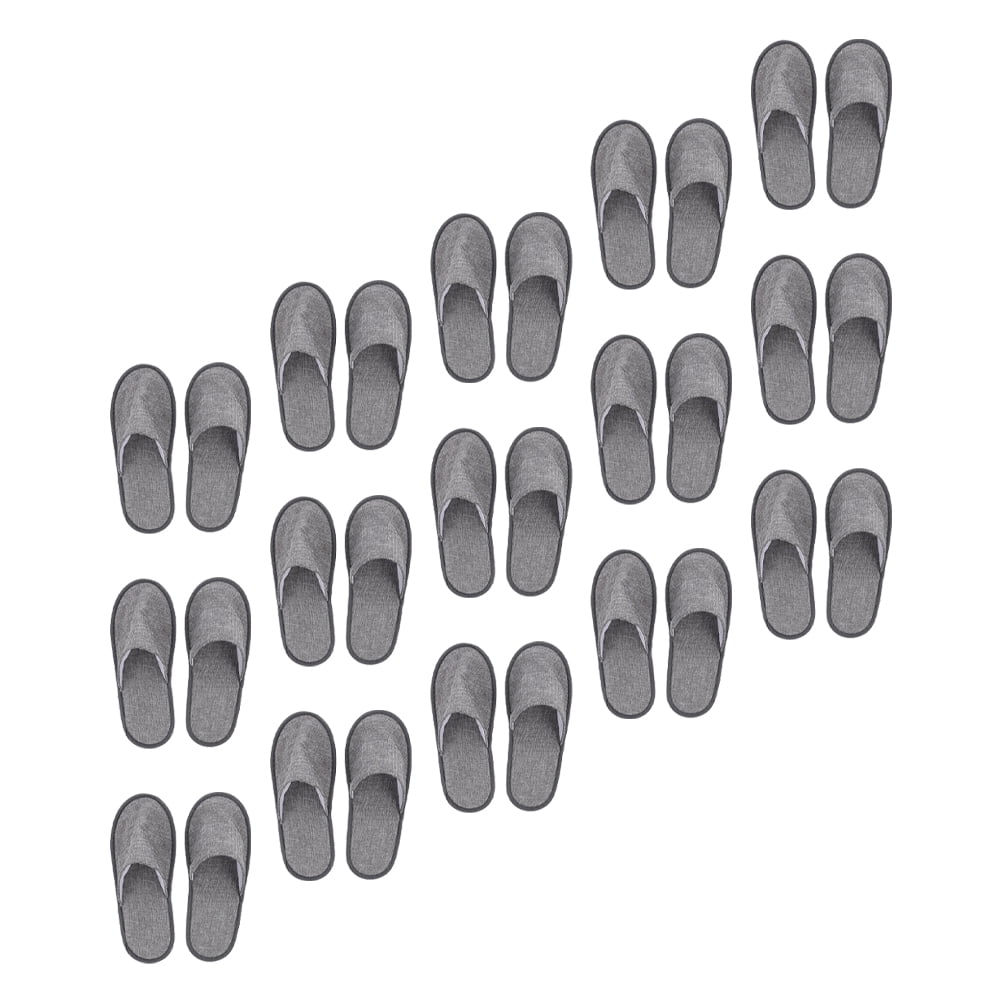 LOLIPPYY 15Pairs Portable Disposable Salon Slippers Grey Supple ...