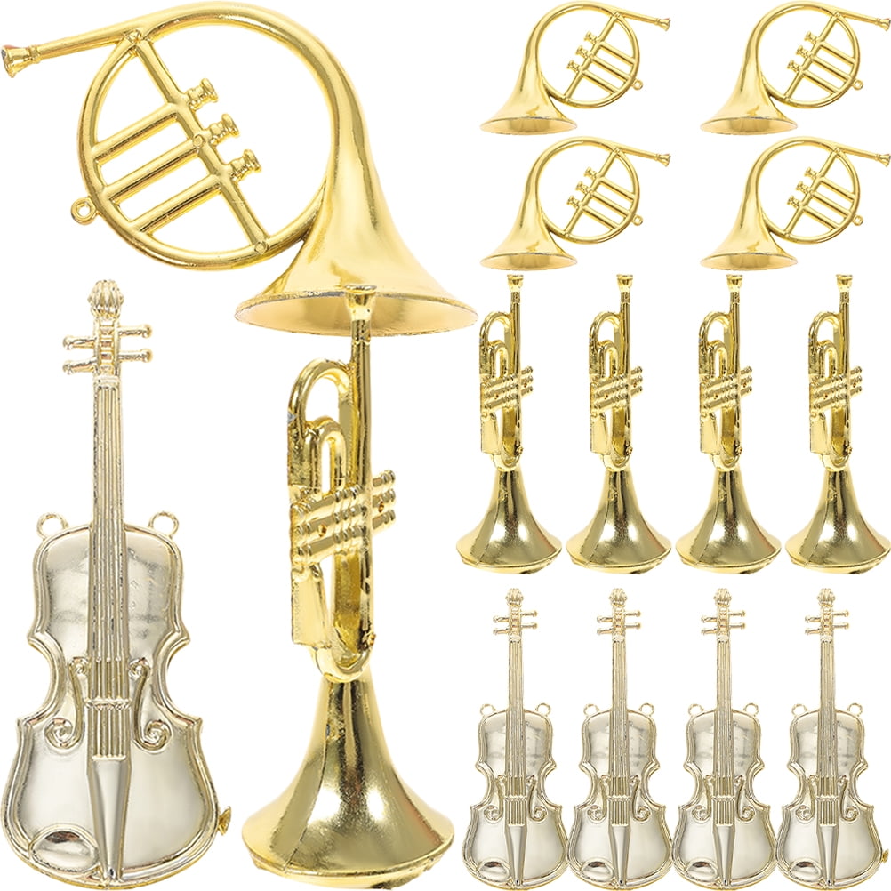 LOLIPPYY 15pcs Miniature Musical Instrument Christmas Tree Ornament ...