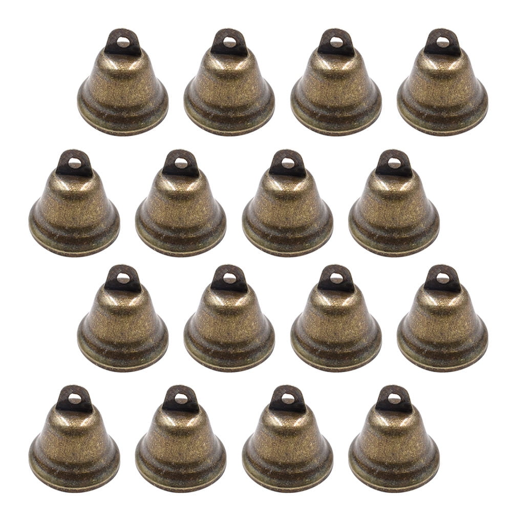 LOLIPPYY 16Pcs Hollow Bronze Bell Copper Rattle for Crafting Christmas ...