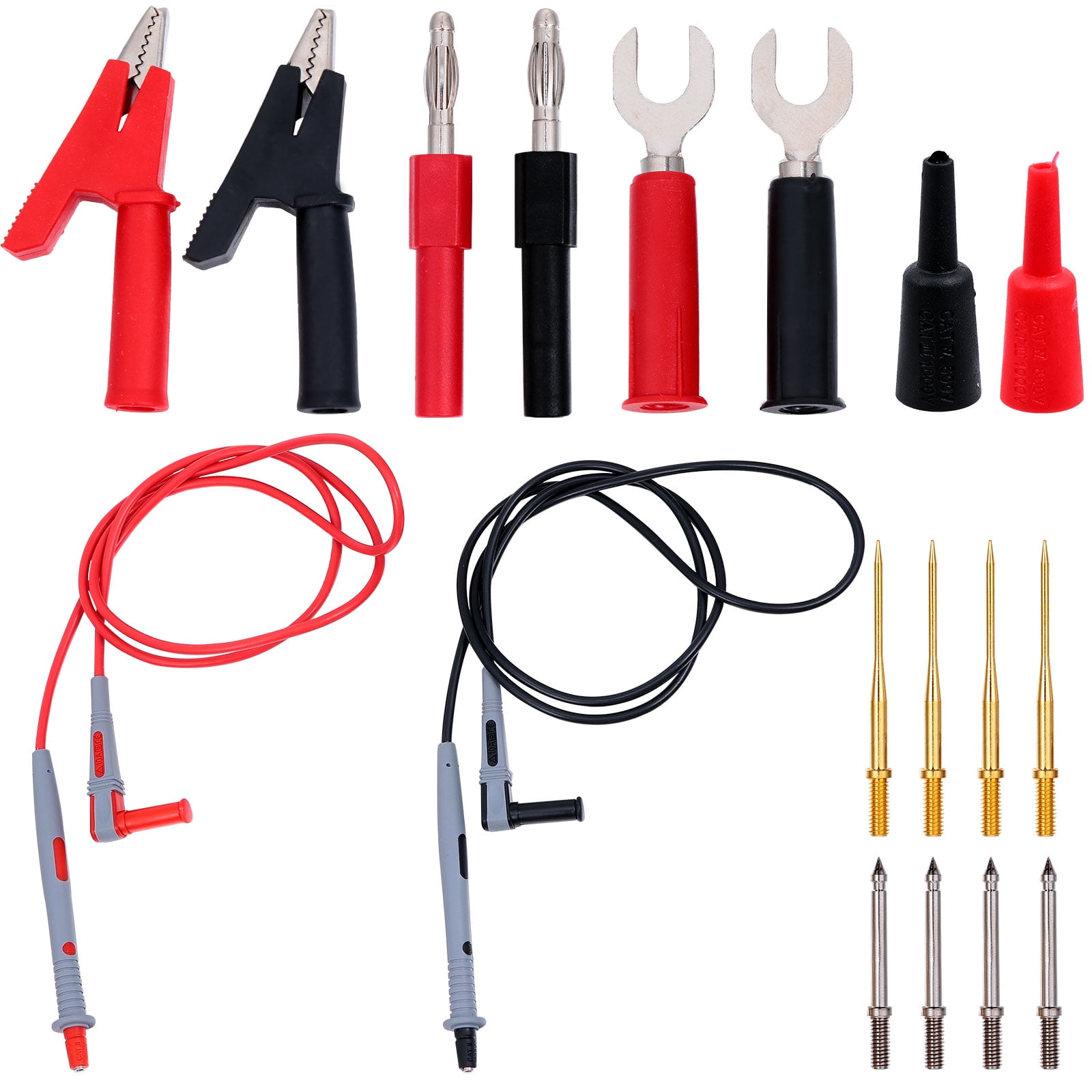 LOLIPPYY 18 Pcs Multimeter Test Leads Set Assorted Color Automotive ...