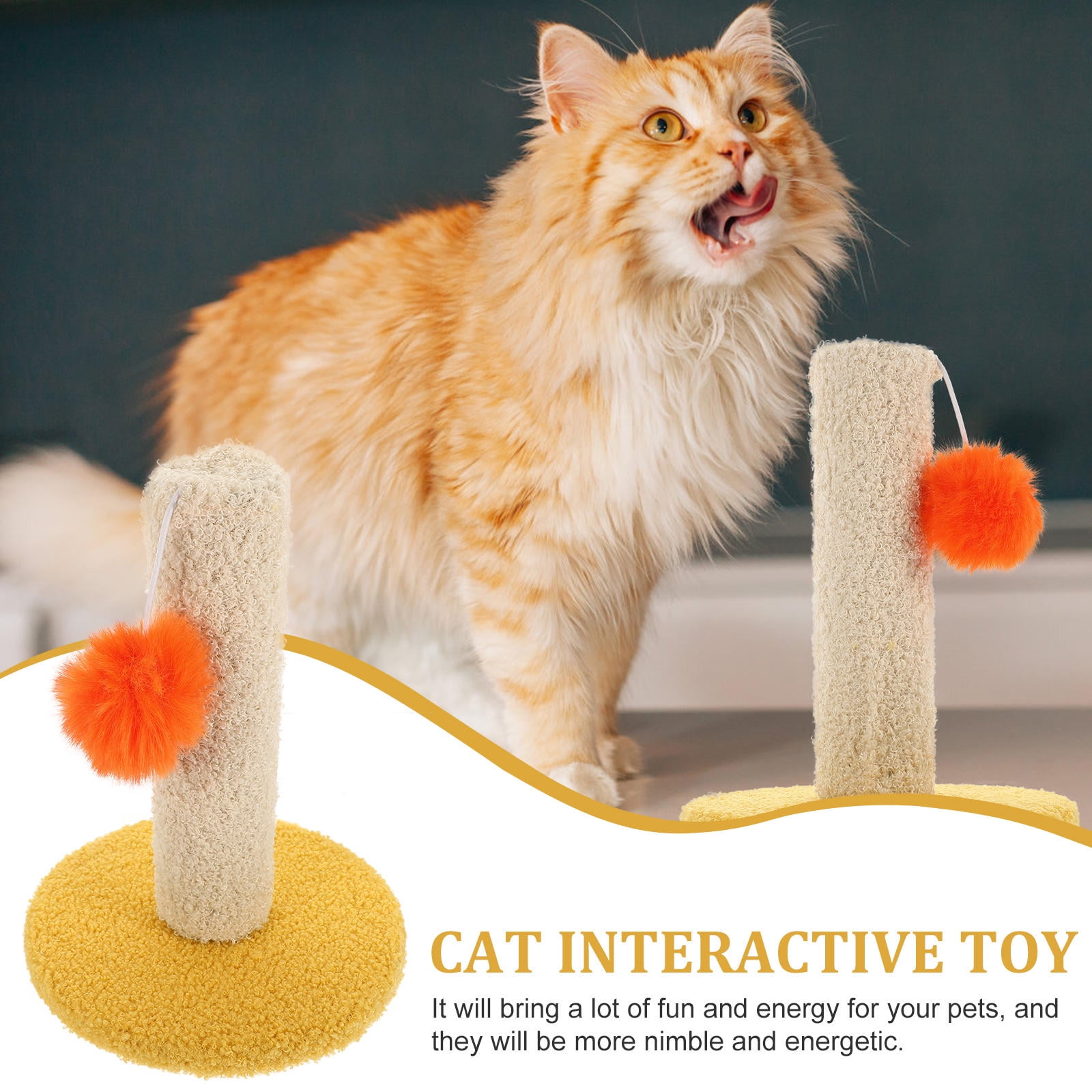 LOLIPPYY 1Pack Cat Scratching Post in Neutral Colors for Kitten and Cat ...