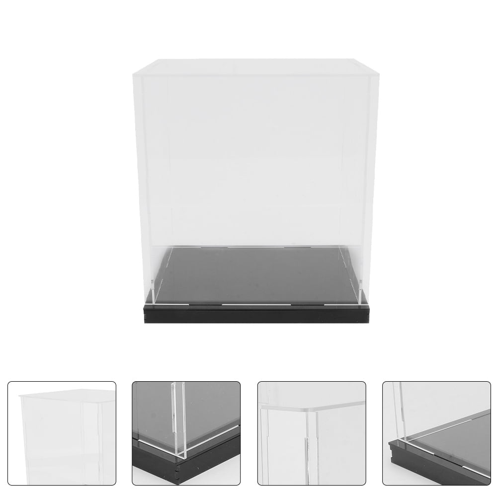LOLIPPYY 1Pack Clear Cube Display Box Acrylic Dustproof Storage for ...