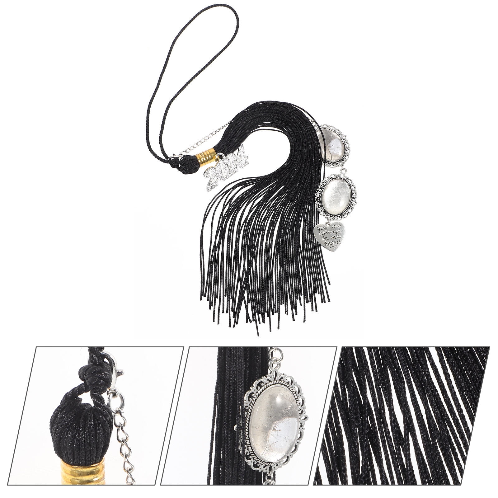 LOLIPPYY Photo Tassel Charm Graduation Decoration Tassel Cap Charm Gold ...