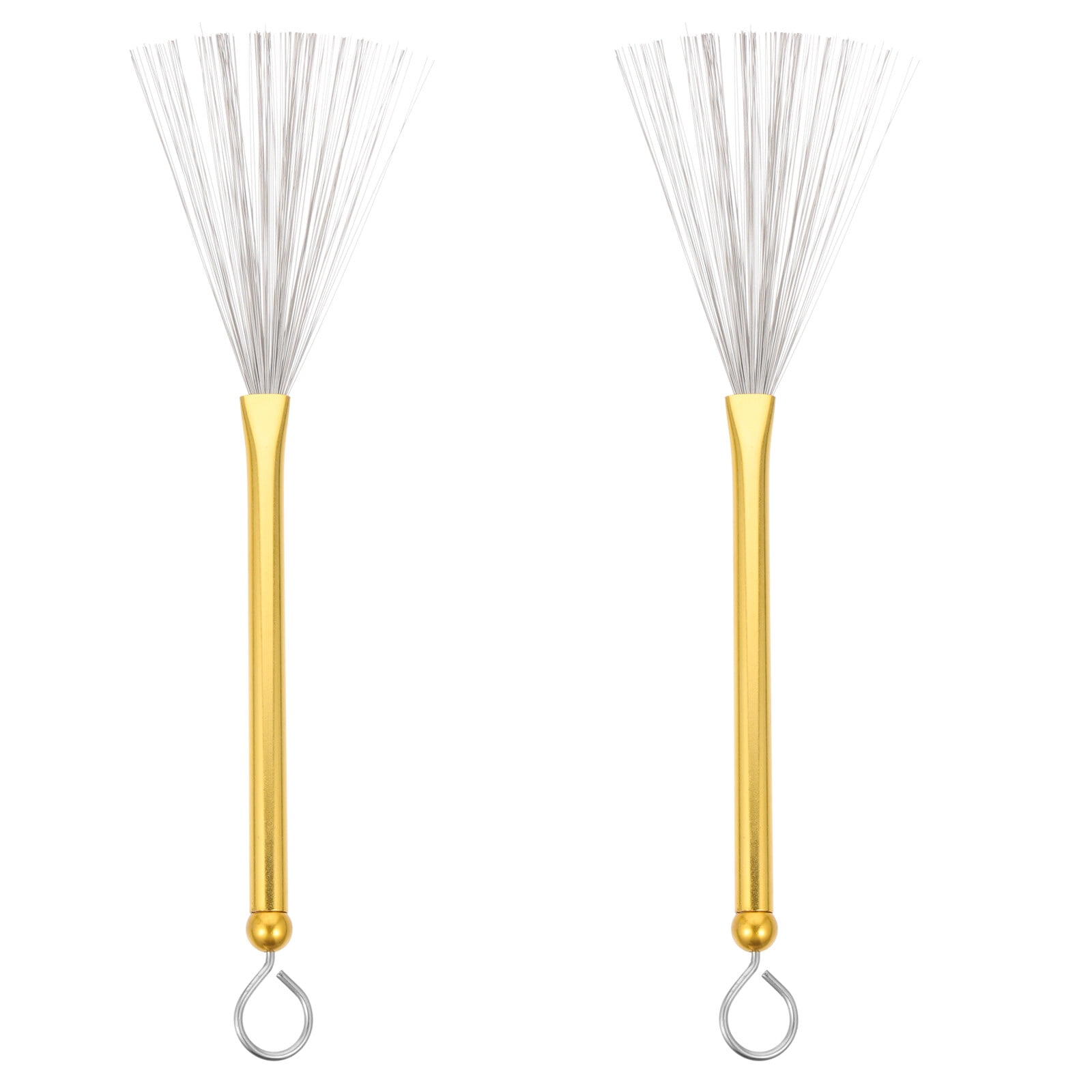 LOLIPPYY 1Pair Steel Wire Drum Brush with Wood Handle Retractable ...
