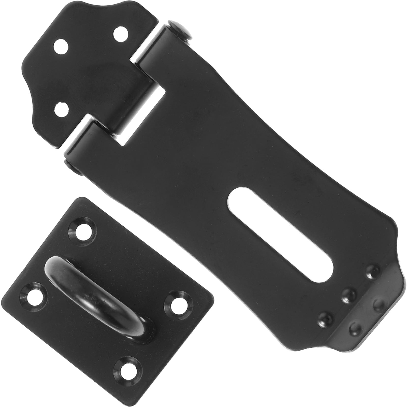 LOLIPPYY 1Pc Black Stainless Steel Hasp Lock Door Hasp and Staple for ...