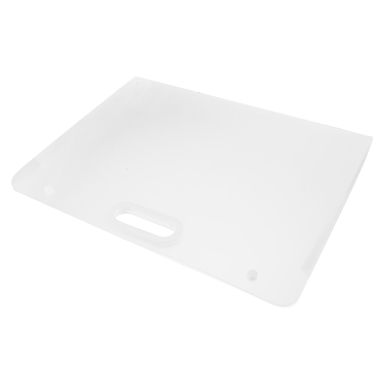 LOLIPPYY Handheld White Plastic File Bag with Clear Transparent Design ...