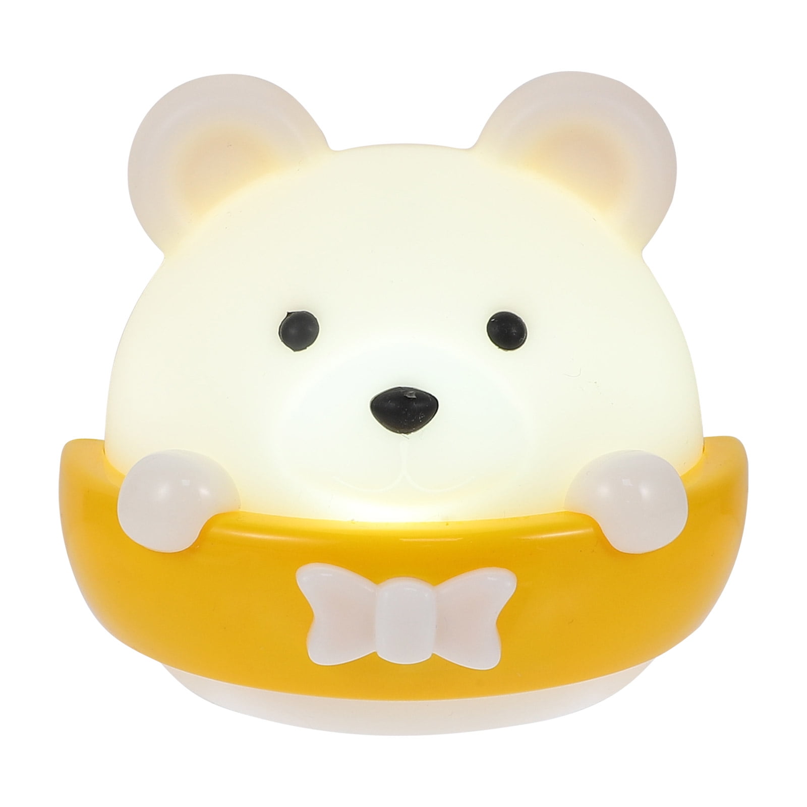 LOLIPPYY 1Pc White Bear Shaped Rechargeable Night Lamp Remote ...