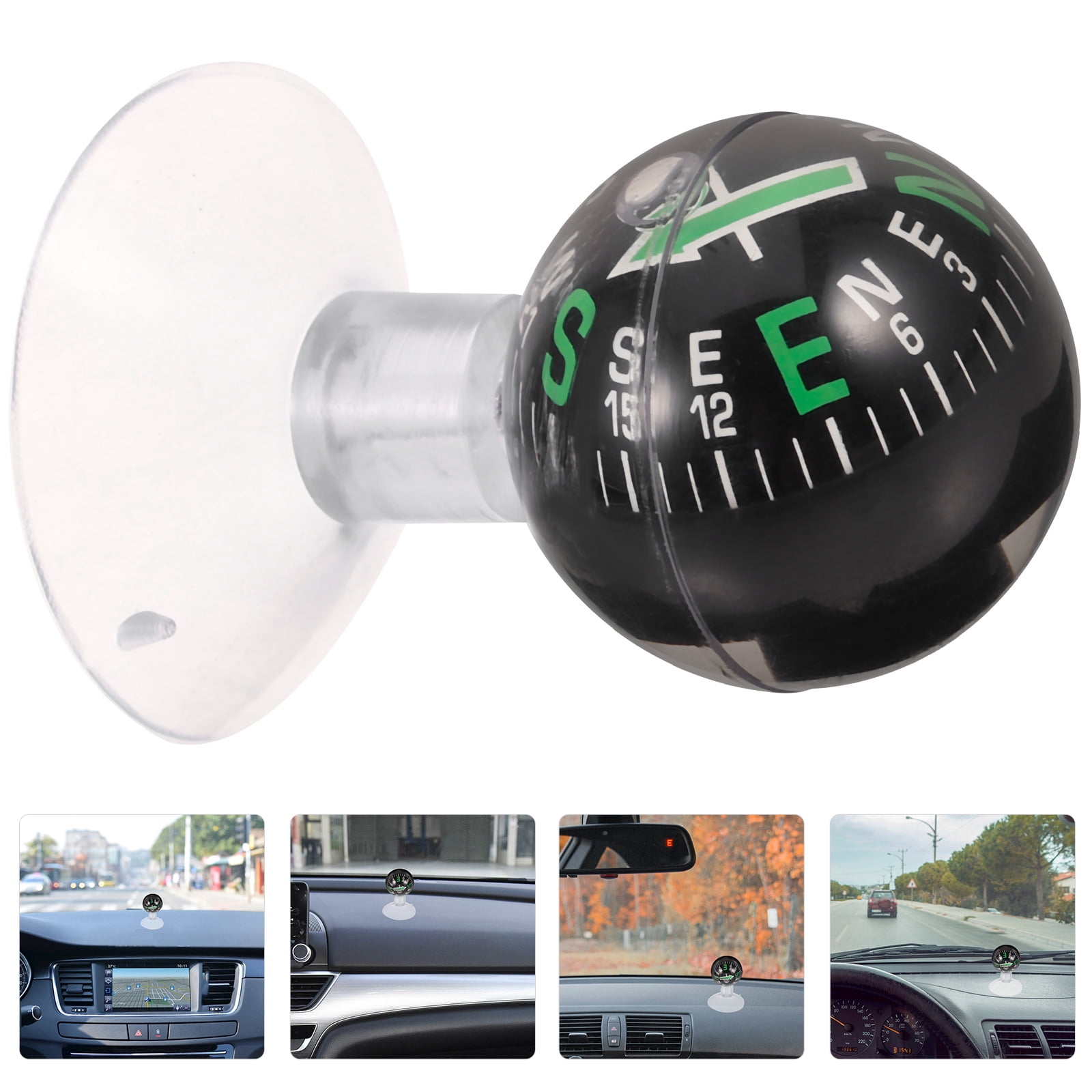 LOLIPPYY Black Car Compass - Simple, Elegant Dashboard Mounted Compass ...