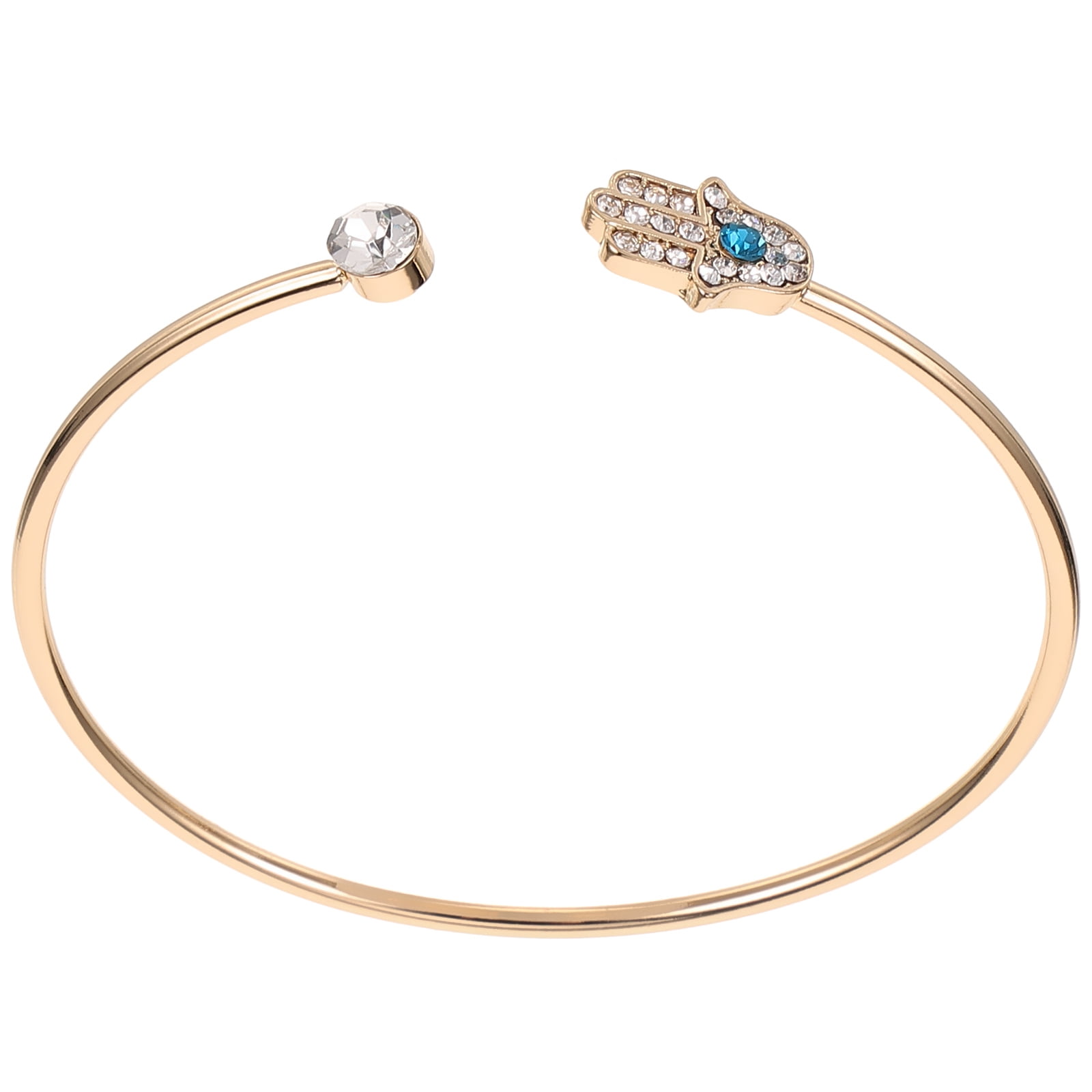 LOLIPPYY 1Pcs Golden Hand Shape Evil Eye Bracelet Adjustable for Women ...